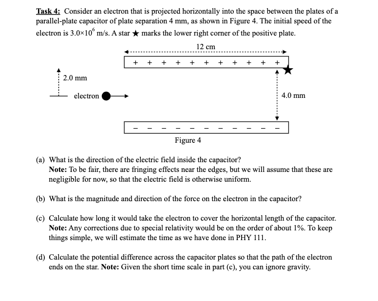 Consider an electron that is projected horizontally | Chegg.com