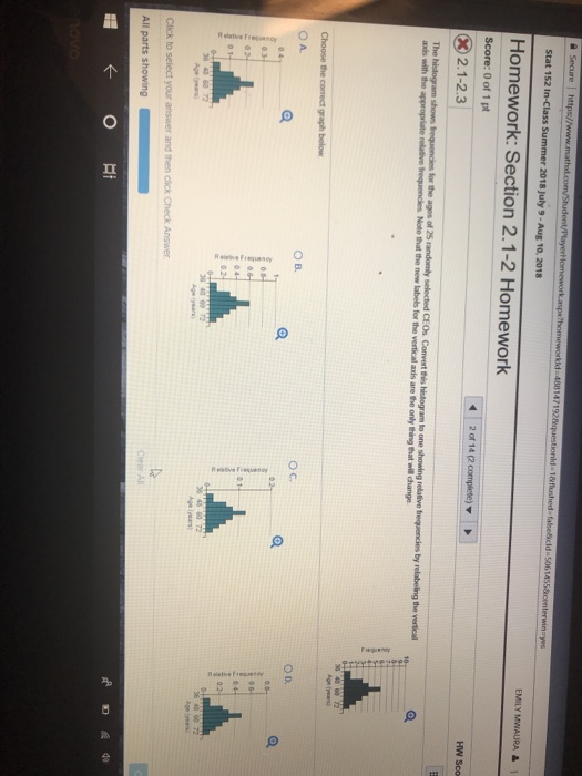 Solved Stat 1 Homework: Section 2.1-2 Homework Score: 0 of 1 | Chegg.com