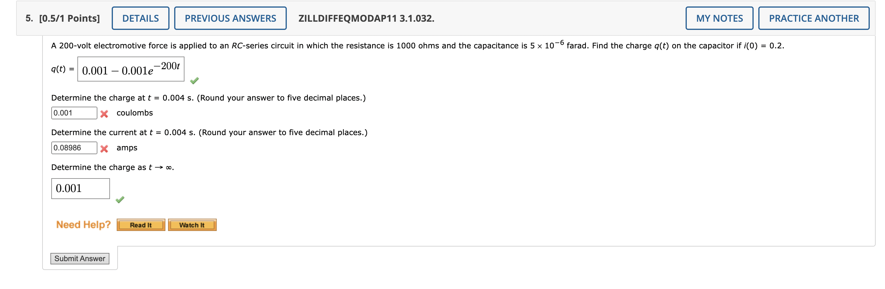 Solved 0/4 Points] ZILLDIFFEQMODAP11 3.2.021. Consider the | Chegg.com