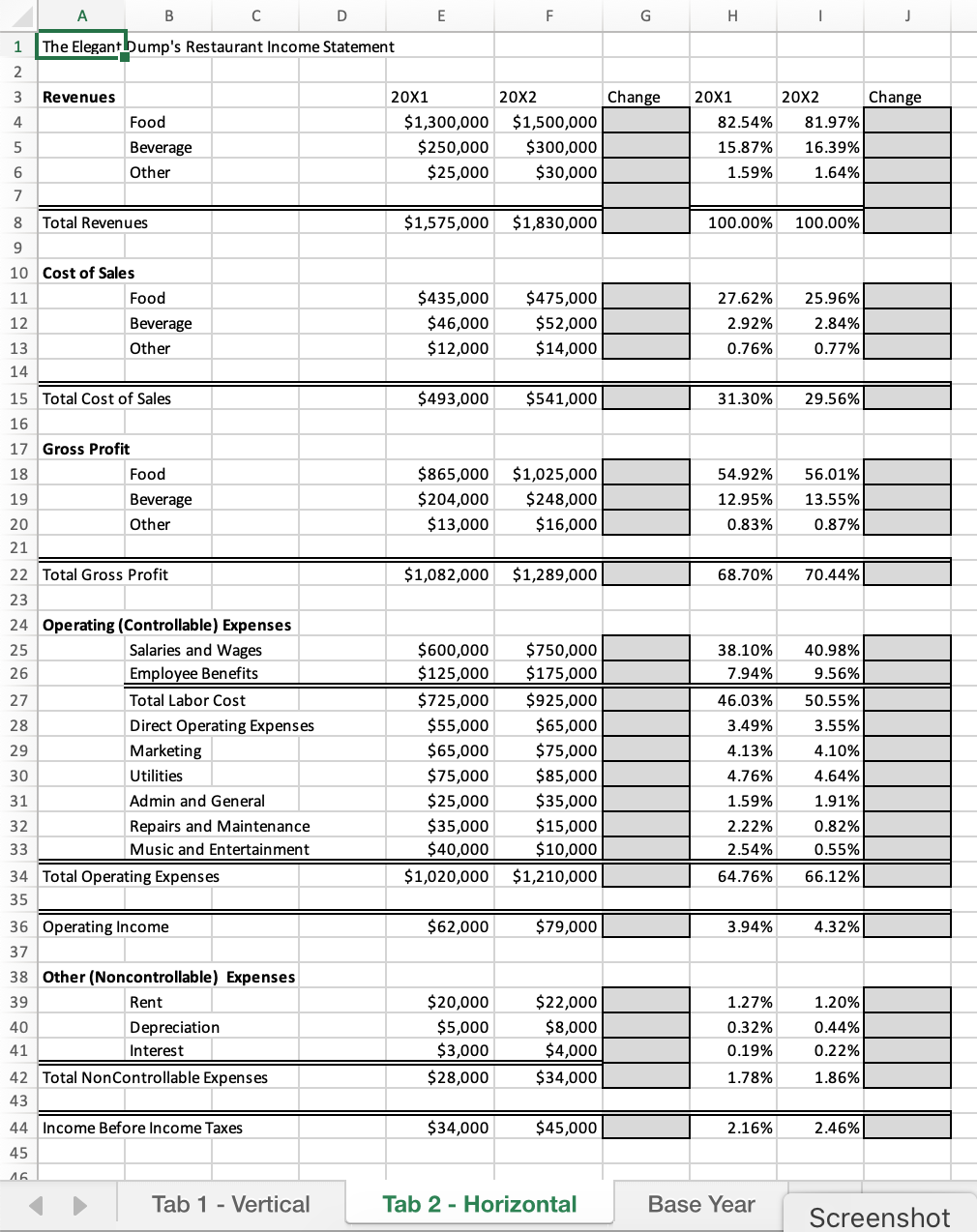 Solved Excel Problem 1 Using The Included Excel Sheet 