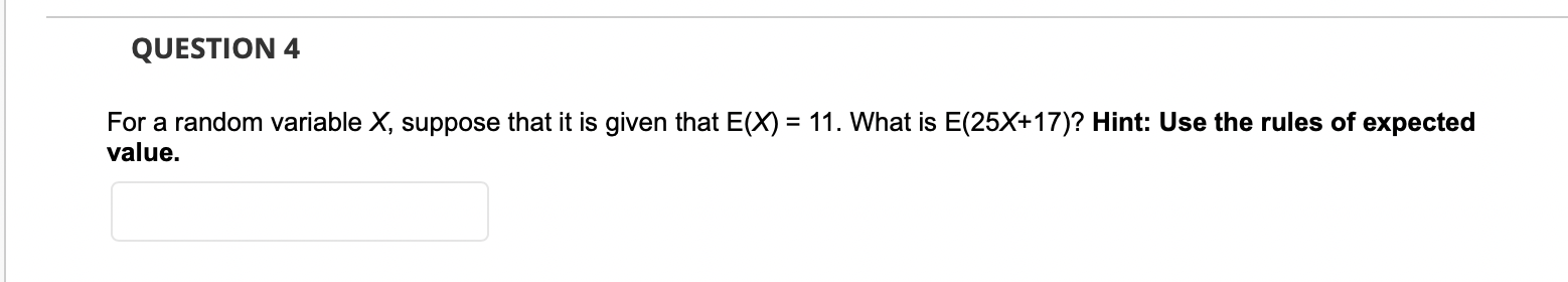 Solved For a random variable X, suppose that it is given | Chegg.com