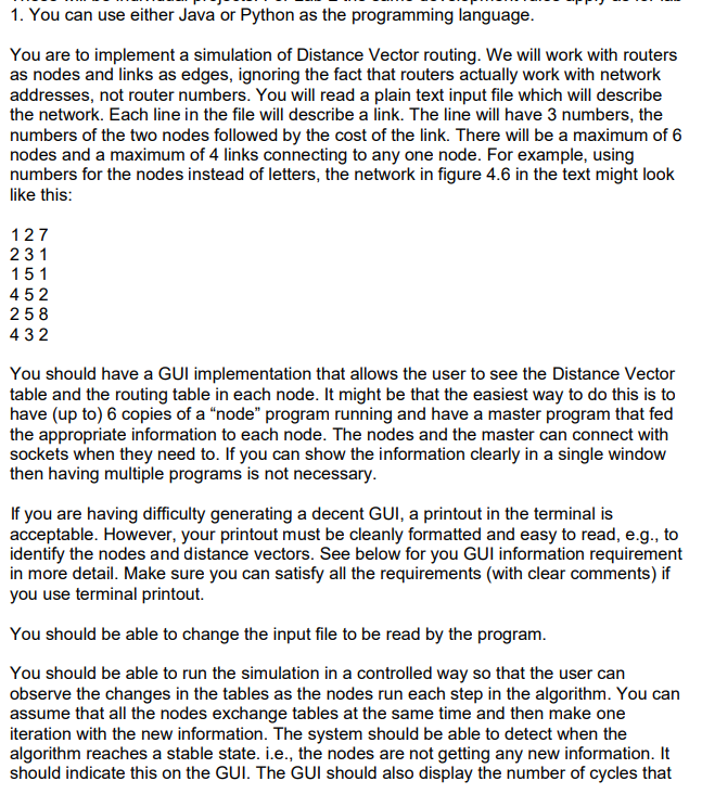 Solved 1. You can use either Java or Python as the | Chegg.com