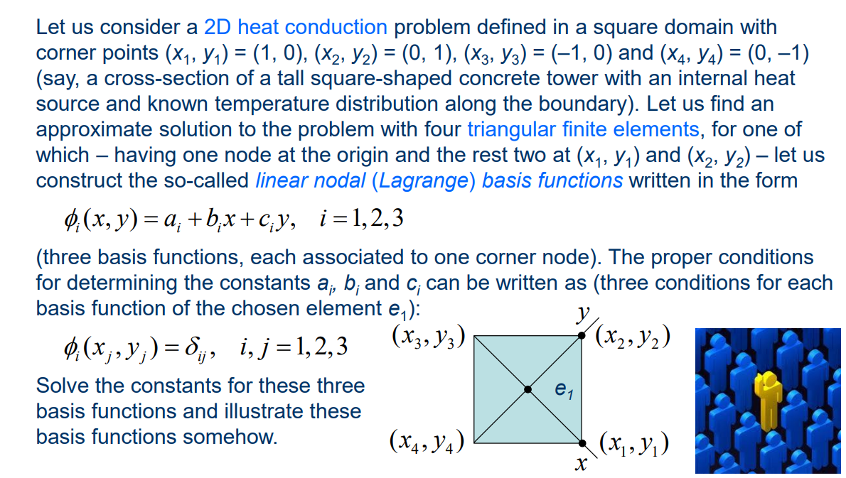 Solved by an EXPERT Let us ﻿consider a 2D ﻿heat conduction problem ...