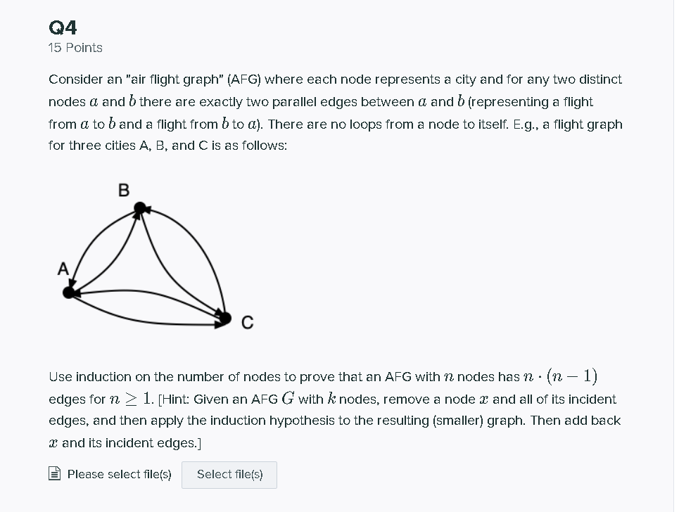 Solved Q4 15 Points Consider an "air flight graph" (AFG) | Chegg.com