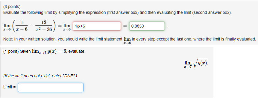 Solved Evaluate the following limit by simplifying the | Chegg.com