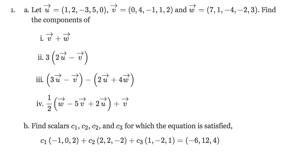 Solved 2. a. Find the Euclidean distance between u and v and | Chegg.com