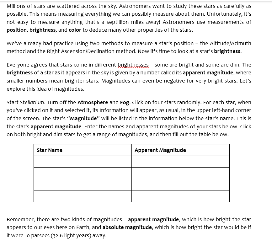 Solved Millions of stars are scattered across the sky. | Chegg.com