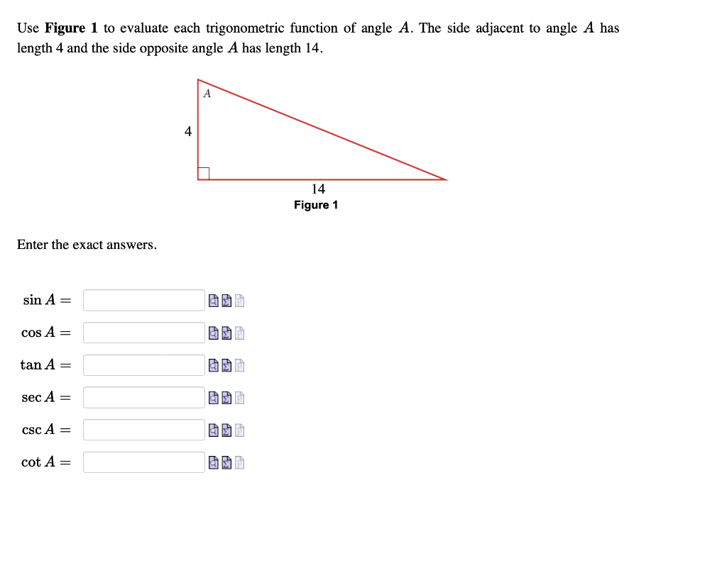 Solved Use Figure 1 to evaluate each trigonometric function | Chegg.com