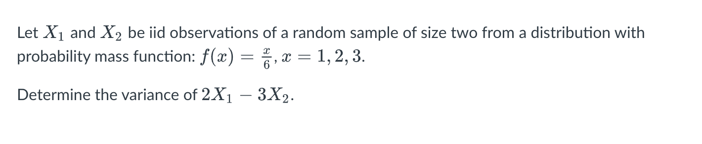 Solved The discrete random variables X and Y, not | Chegg.com