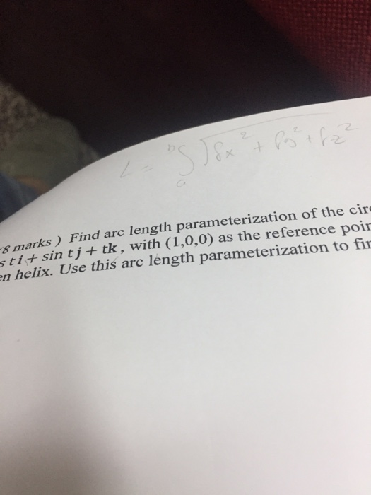 Find arc length parameterization of the + sin t j + | Chegg.com