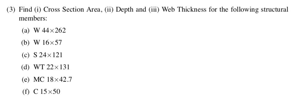 Solved (3) Find (i) Cross Section Area, (i) Depth and (iii) | Chegg.com