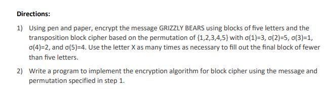 Solved 3. Block Cipher We can make the Caesar's and Affine | Chegg.com