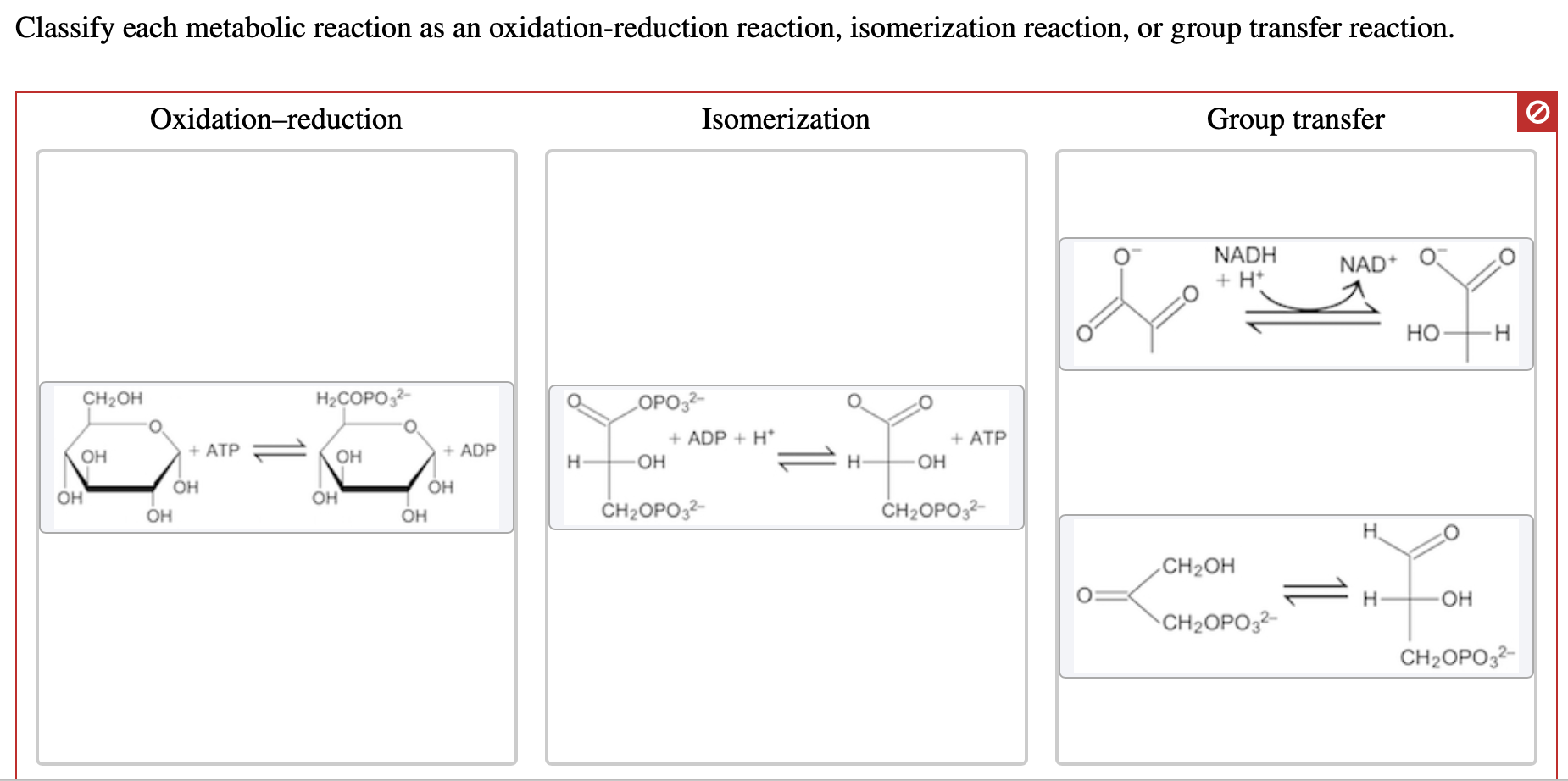 Solved Classify each metabolic reaction as an | Chegg.com