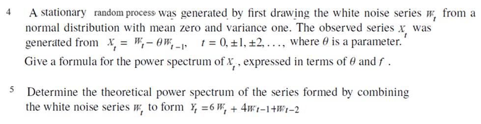 Solved 4 A stationary random process was generated by first | Chegg.com