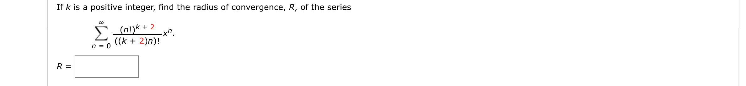 Solved If k is a positive integer, find the radius of | Chegg.com