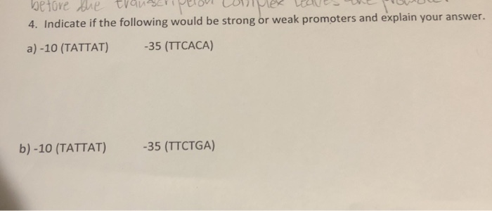 Solved 4. Indicate if the following would be strong or weak | Chegg.com