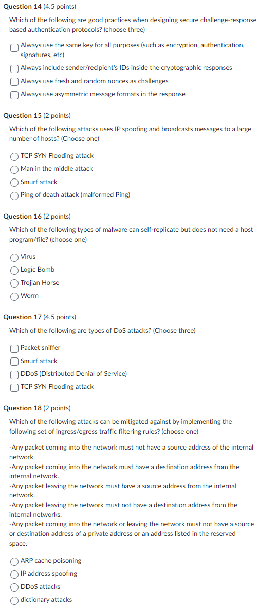 Solved Check all the properties that an initialization | Chegg.com