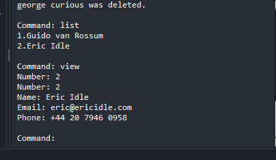 Solved Project 7-3 Contact manager (first posting here: | Chegg.com