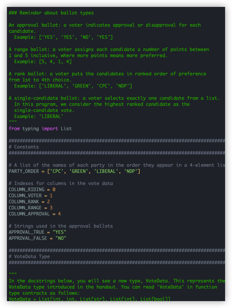 Task 3.3: Range Voting System The range voting system | Chegg.com