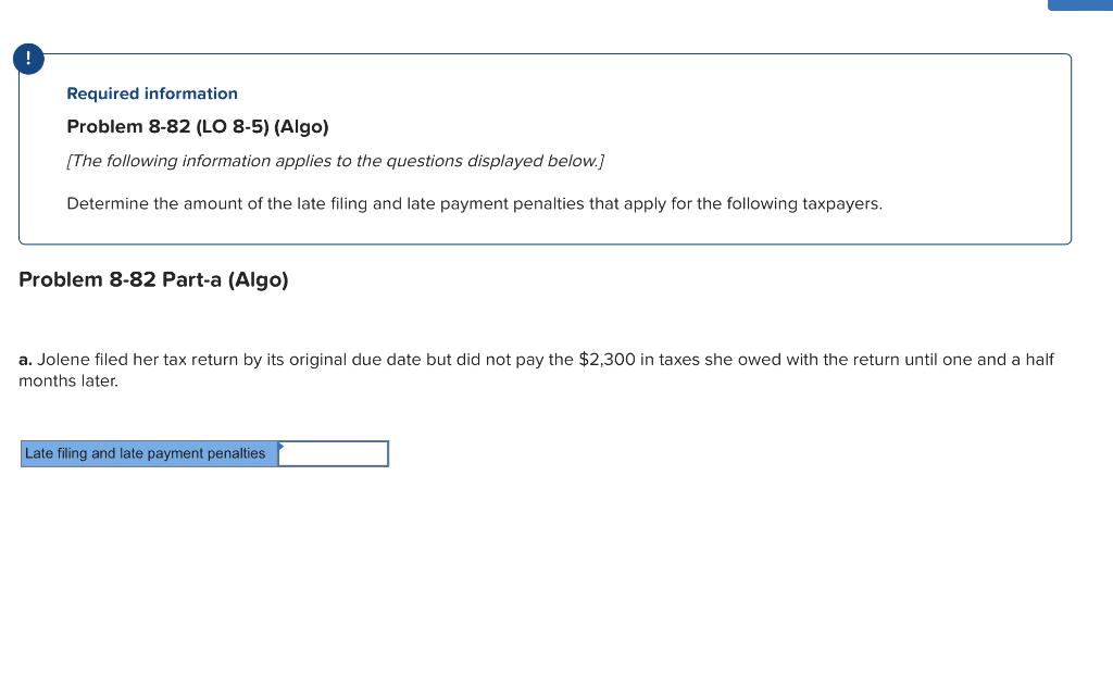 Solved Required Information Problem 8 82 Lo 8 5 Algo Chegg