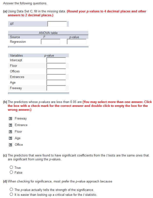 Solved Answer the following questions (a) Using Data Set C, | Chegg.com
