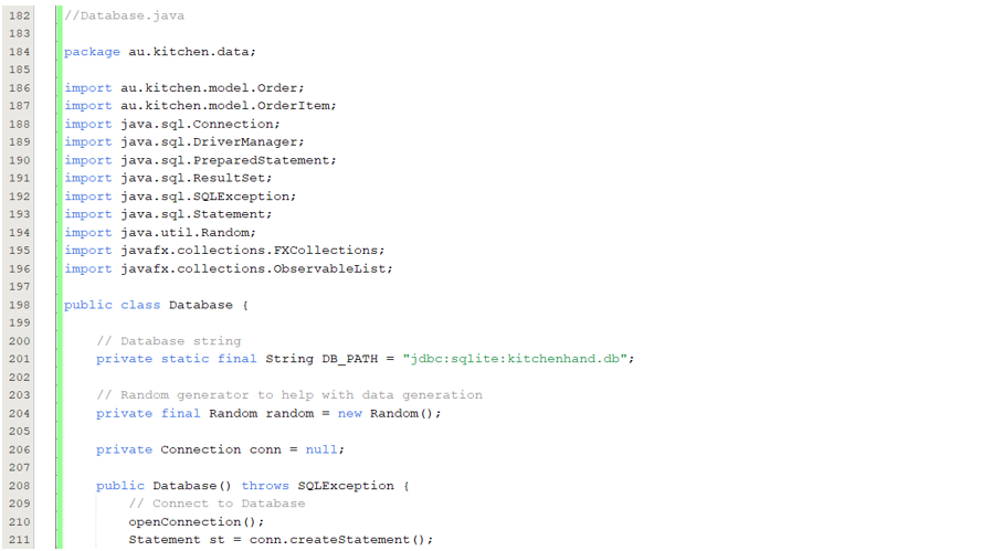 Solved package au.kitchen.data; import | Chegg.com