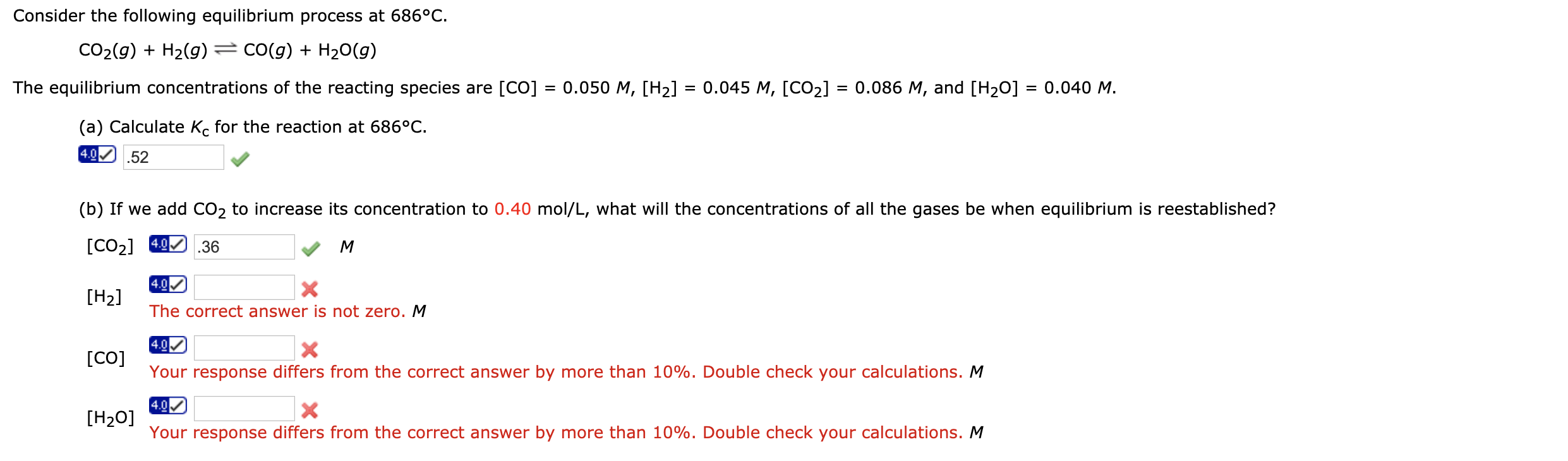 Solved Consider the following equilibrium process at 686°C. | Chegg.com
