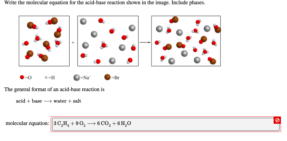 Solved Write the molecular equation for the acid-base | Chegg.com