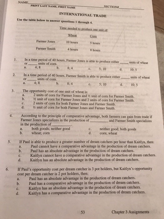 Solved PRINT LAST NAME, FIRST NAME SECTIONI INTERNATIONAL | Chegg.com