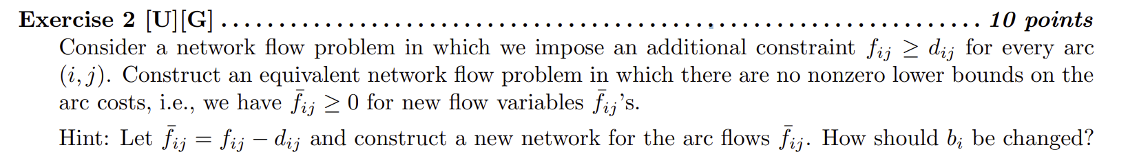Exercise 2 [U][G] ... 10 points Consider a network | Chegg.com
