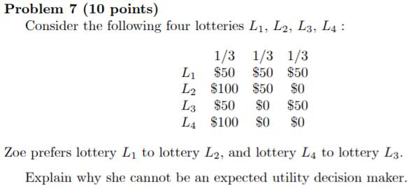 Solved Problem 7 (10 points) Consider the following four | Chegg.com