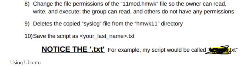 Solved Overview: Create a script file including the steps | Chegg.com