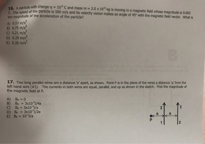 Solved with charge q = 10° C and mass m = 2.0 x 10-9 kg is | Chegg.com