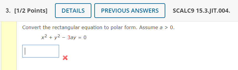 Solved 3. [1/2 Points] DETAILS PREVIOUS ANSWERS SCALC9 | Chegg.com