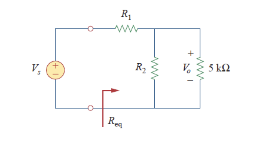 Solved Find R1, R2 if V0/Vs=0.05 , | Chegg.com