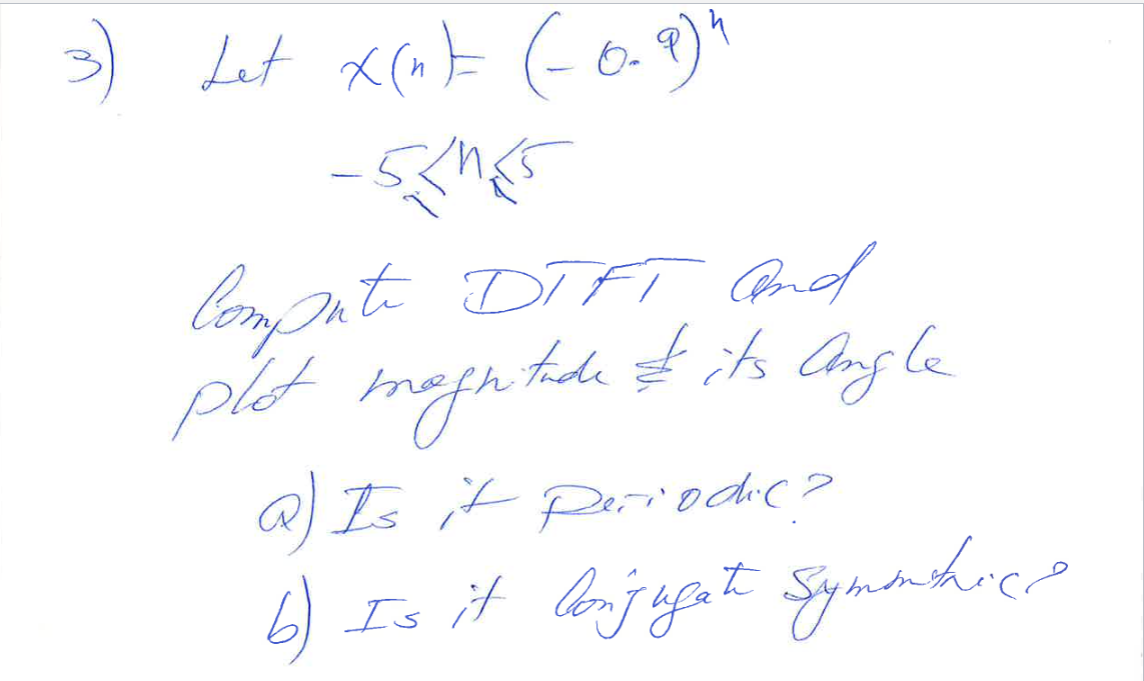 Compute Dtft And Plot Magnitude And Angle A Is It 