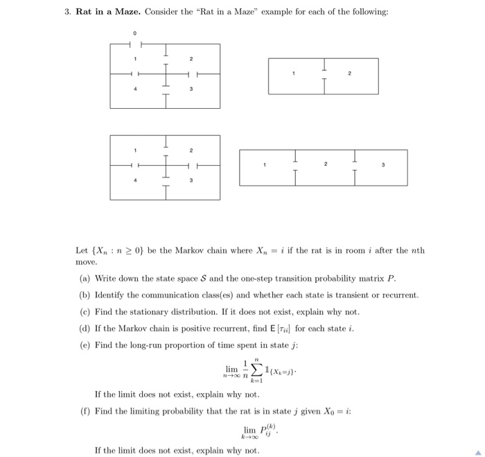 3. Rat in a Maze. Consider the "Rat in a Maze" | Chegg.com