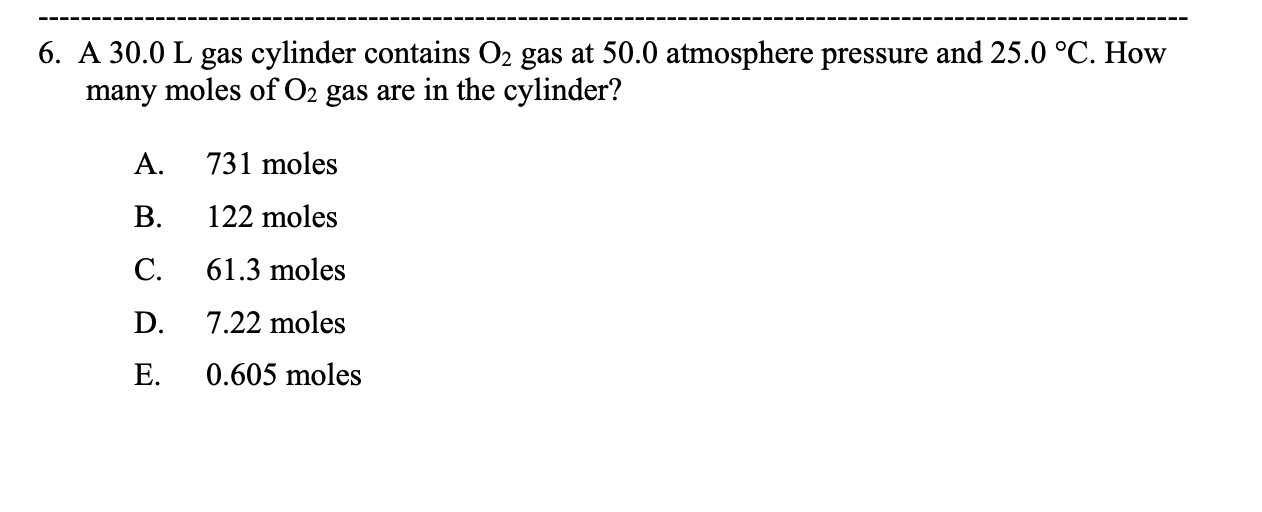 High Quality SOLUTION A 30.0 L ﻿gas cylinder contains O2 ﻿gas at 50.0 | Chegg.com