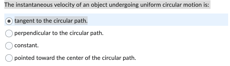 Solved The instantaneous velocity of an object undergoing | Chegg.com