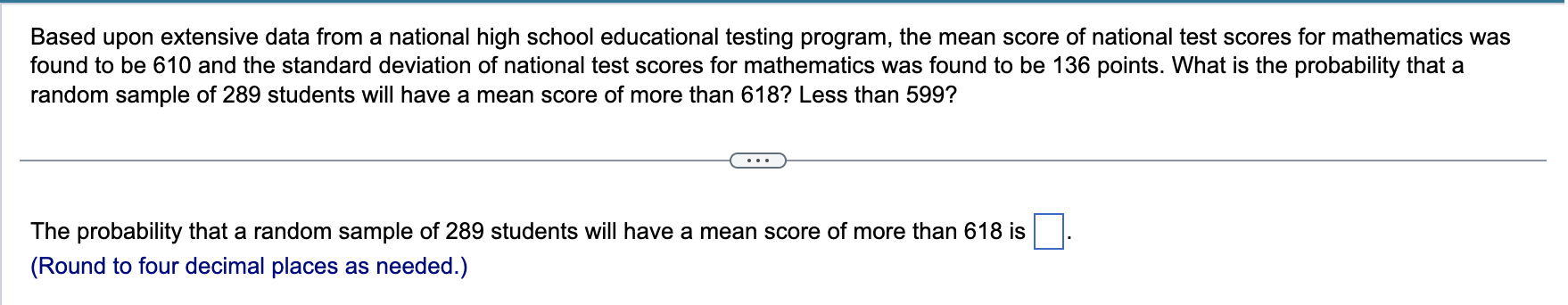Solved Based upon extensive data from a national high school | Chegg.com