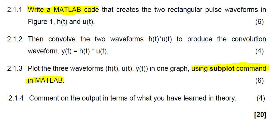 Consider the two waveforms, h(t) and u(t), in Figure | Chegg.com