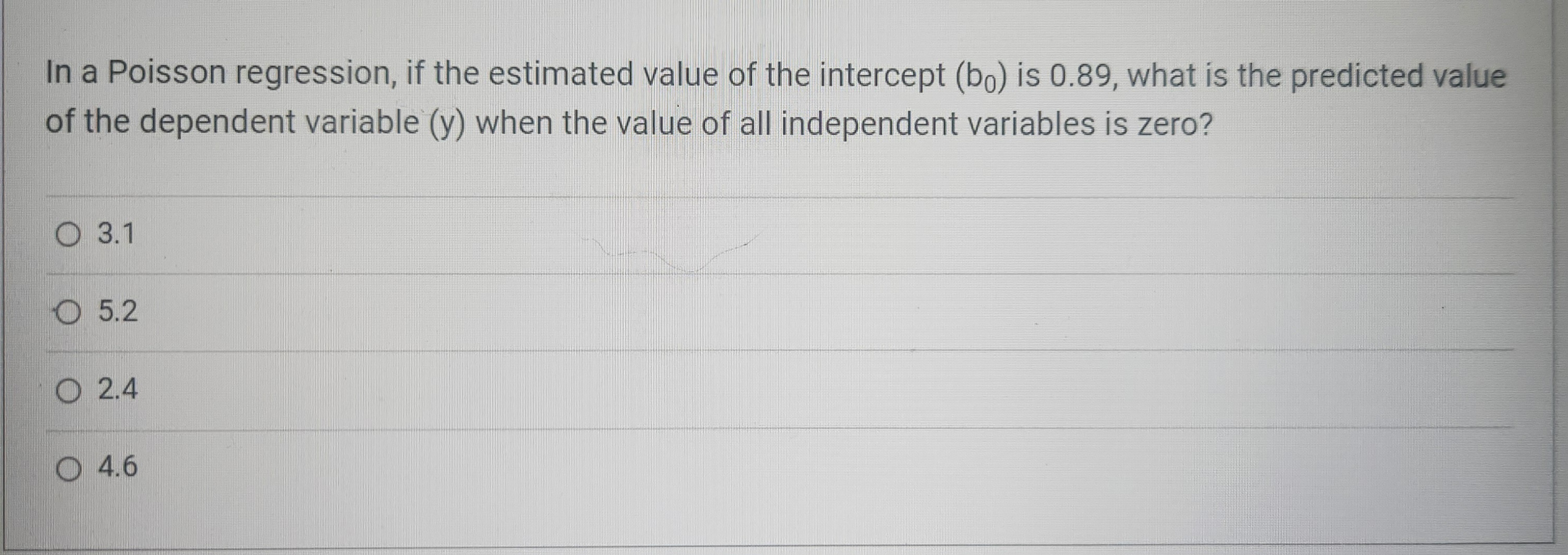 Solved In a Poisson regression, if the estimated value of | Chegg.com