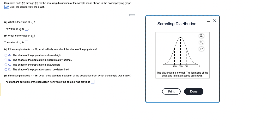 Solved Complete parts (a) through (d) for the sampling | Chegg.com