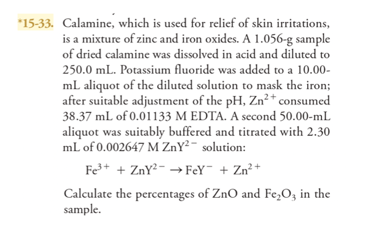 Solved Calamine, which is used for relief of skin | Chegg.com