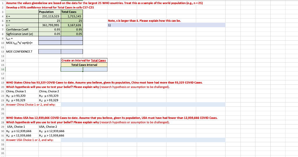 1 Assume the values givenbelow are based on the data | Chegg.com