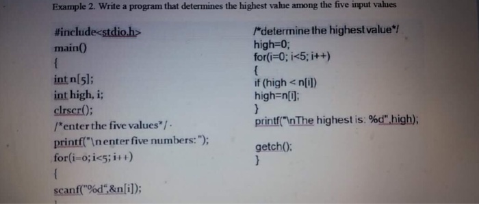 Solved Write a program that determines the highest value | Chegg.com
