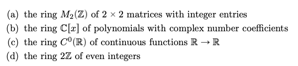Solved 1. 2. IS THE RING AN INTEGRAL DOMAIN? IF NOT, WHY | Chegg.com