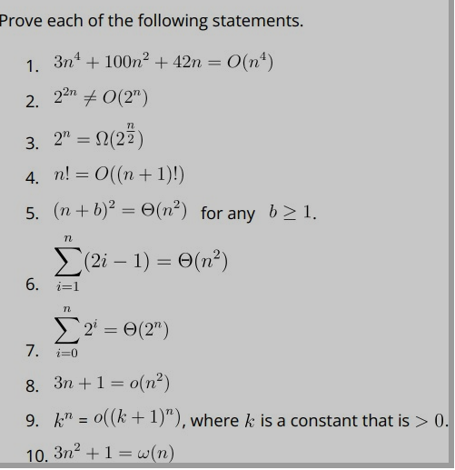 Solved Prove each of the following statements. 1. | Chegg.com