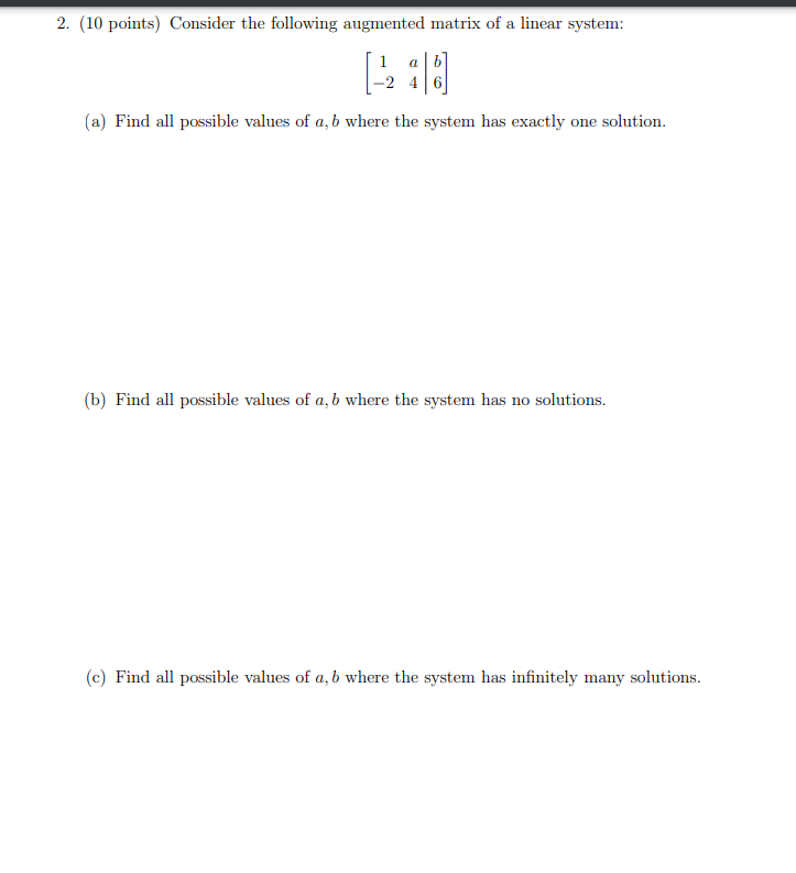 Solved 2. (10 points) Consider the following augmented | Chegg.com