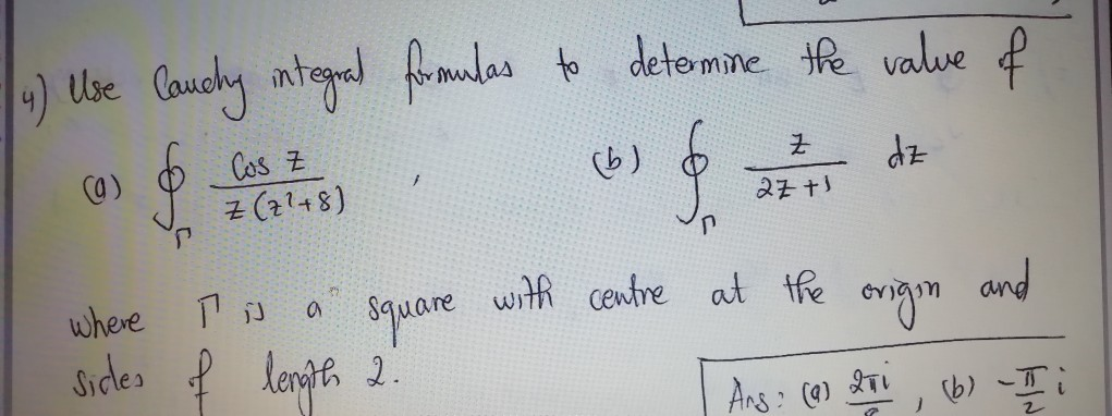 Solved formulas determine 4) Use Candy integral formulas to | Chegg.com